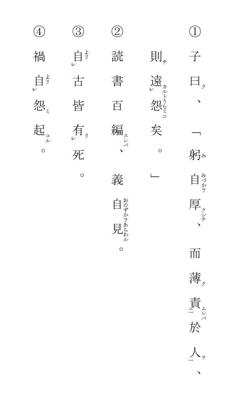 漢文の「自（みずかラ・おのずカラ・よリ）」の意味・例文を解説！ ハナシマ先生の教えて！漢文。
